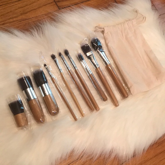 Makeup | New Bamboo Makeup Brush Set | Poshmark